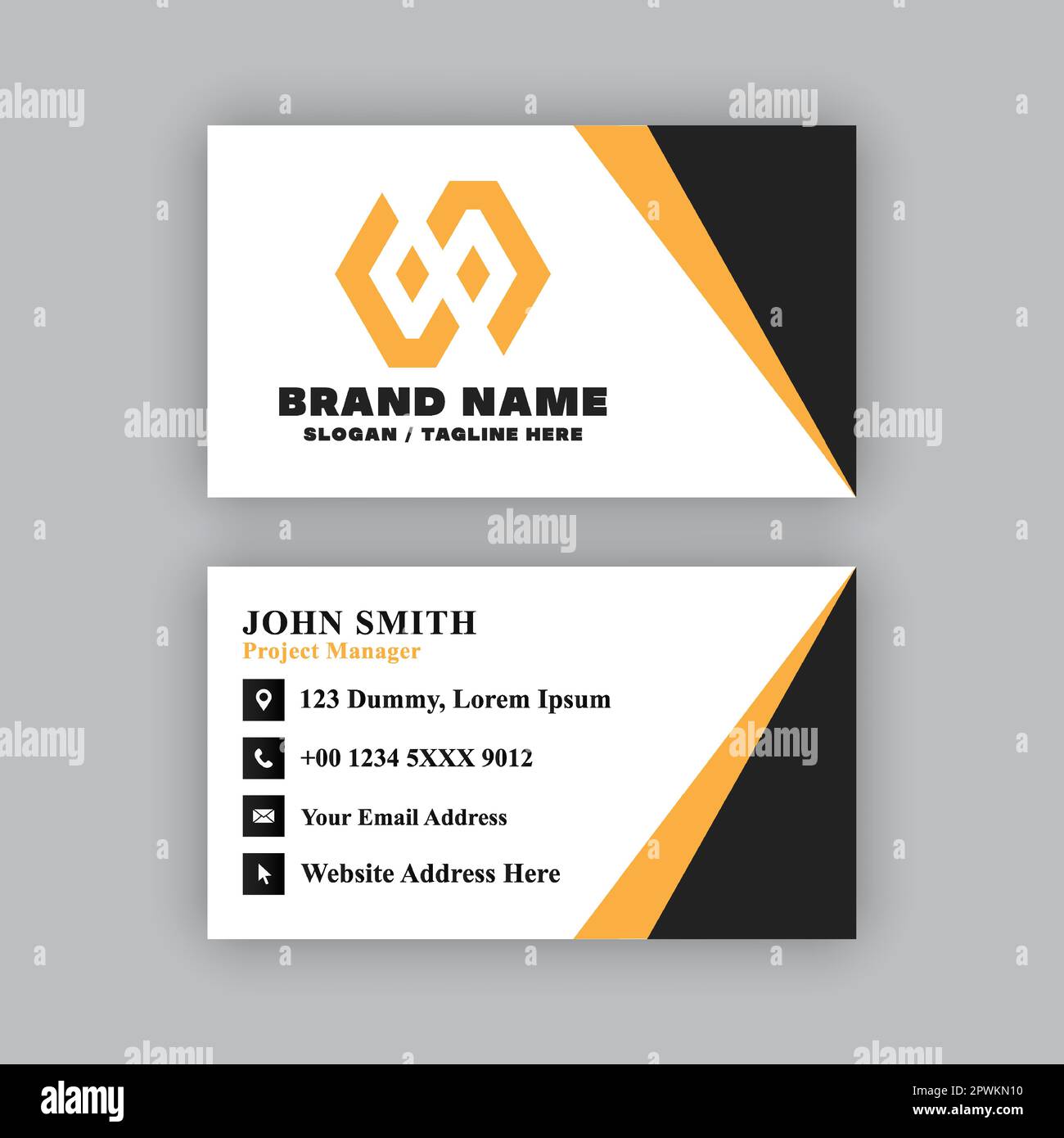 Simple, modern and elegant business card design template. Editable ...
