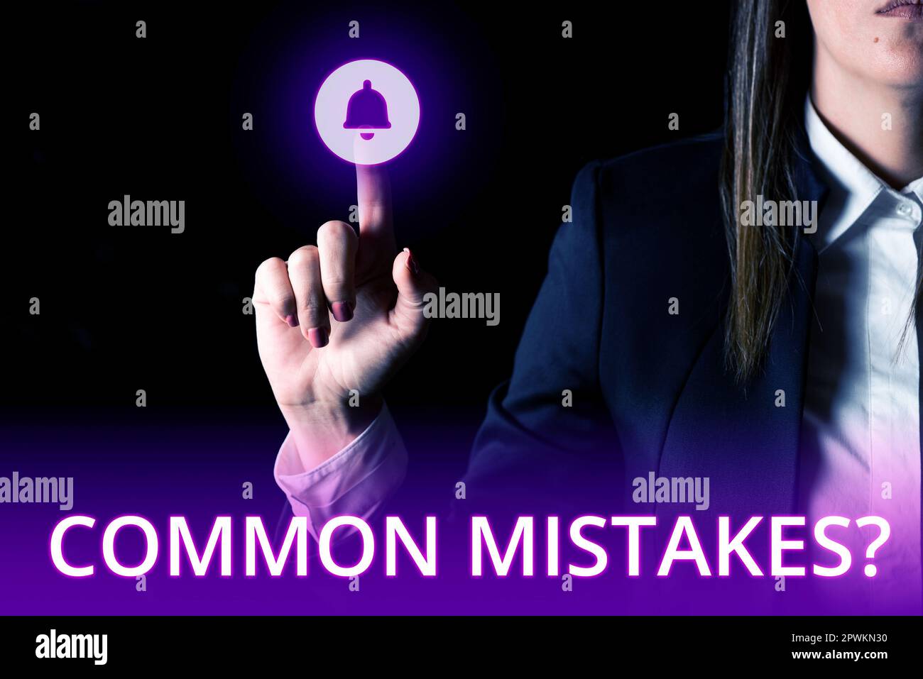 Conceptual display Common Mistakes, Business showcase repeat act or ...
