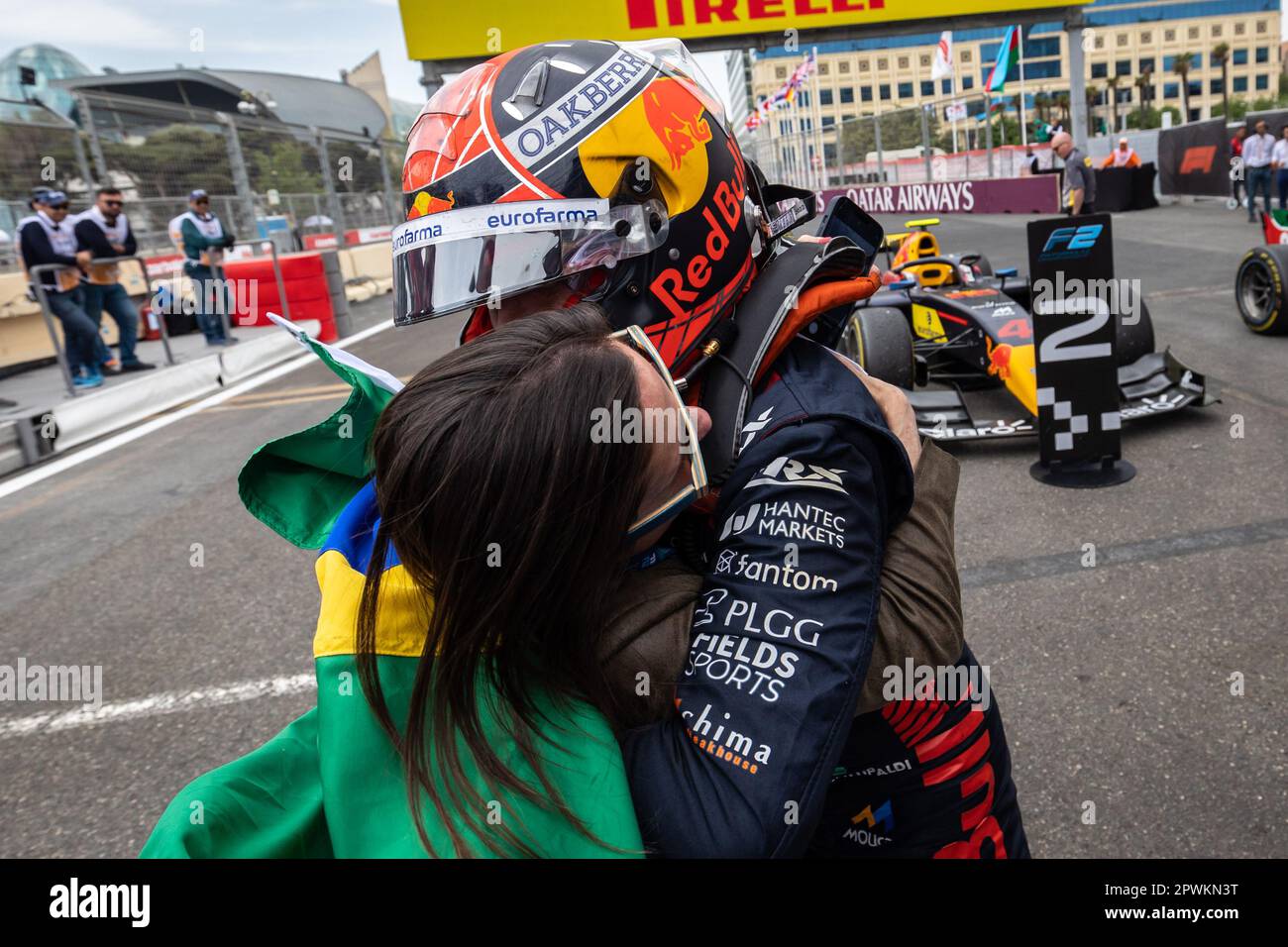 FITTIPALDI Enzo (bra), Rodin Carlin, Dallara F2, portrait congratulated ...