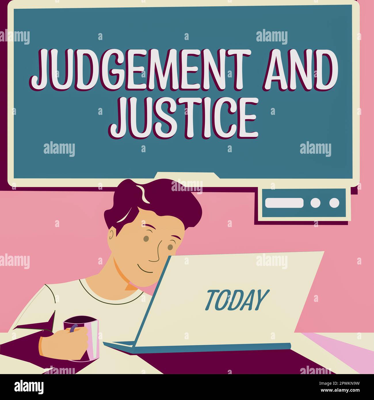 Conceptual caption Judgement And Justice, Internet Concept system of ...