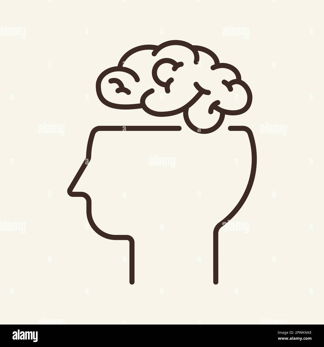 Thinking line icon Stock Vector Image & Art - Alamy