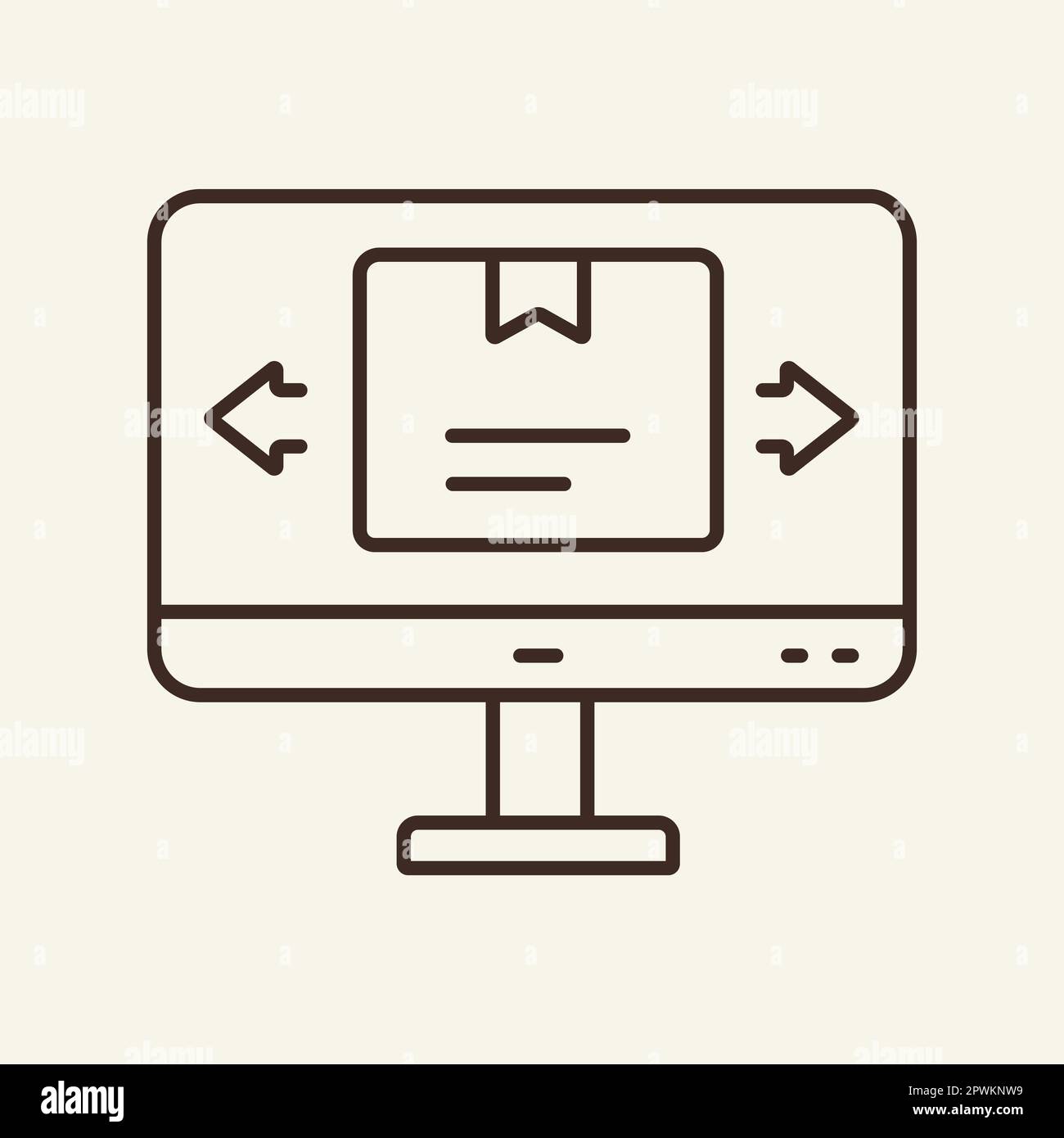 Online parcel line icon Stock Vector Image & Art - Alamy