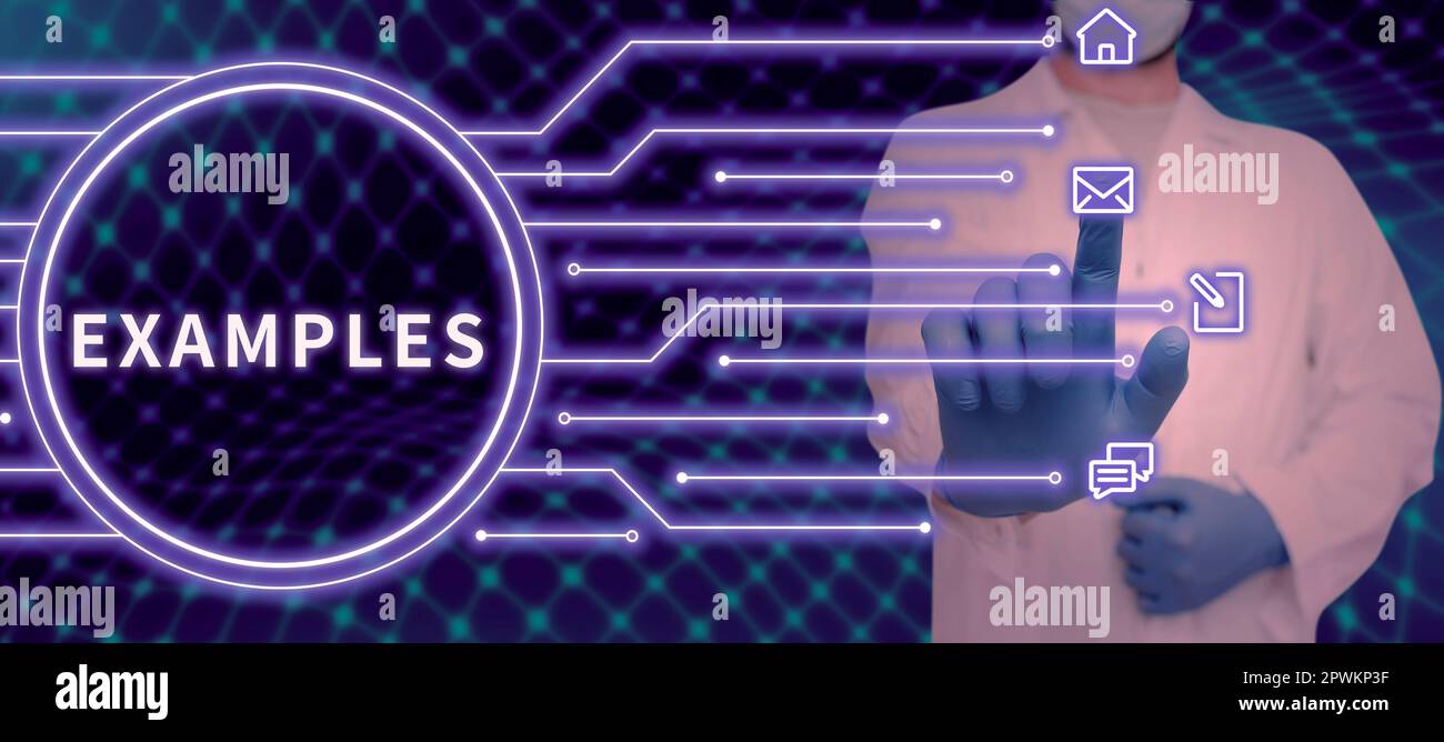 Hand writing sign Examples, Business showcase photo Sample Model to ...