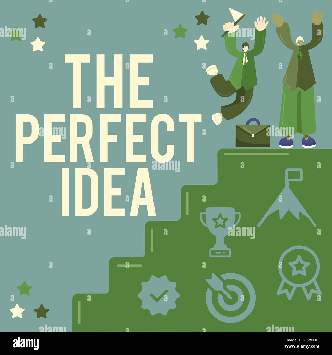 Hand writing sign The Perfect Idea, Concept meaning Exceptional thought ...