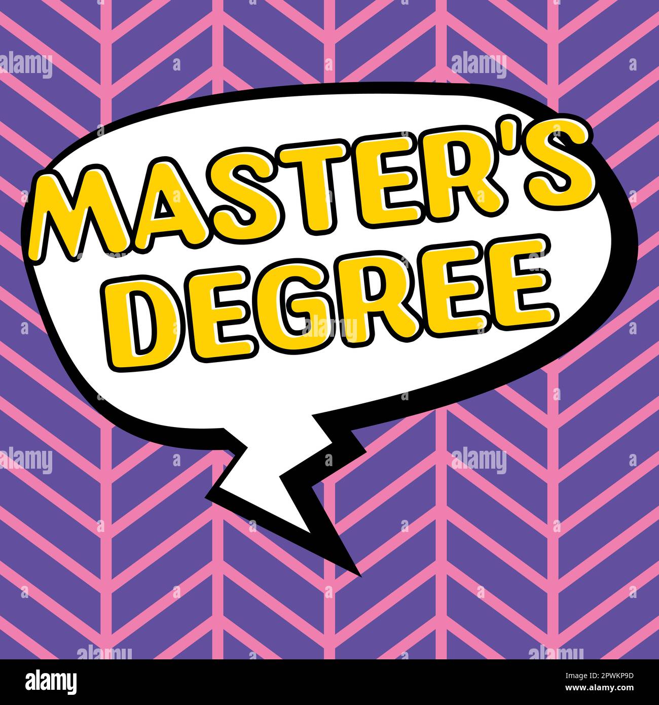 Hand writing sign Master's Degree, Business approach degree that is ...