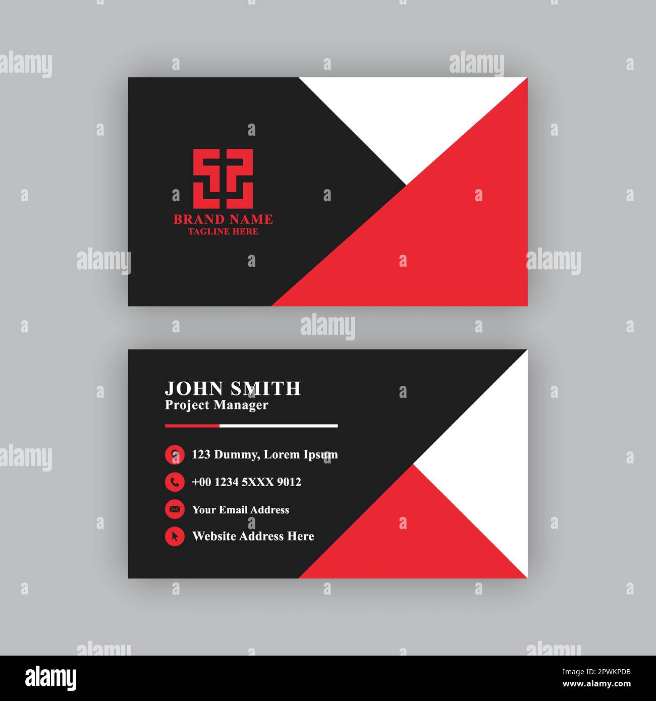 Simple, modern and elegant business card design template. Editable ...