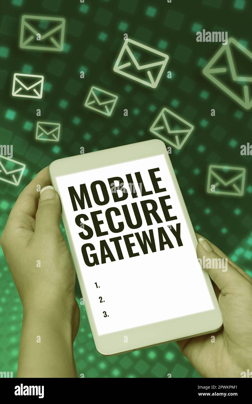Conceptual Display Mobile Secure Gateway Business Idea Securing