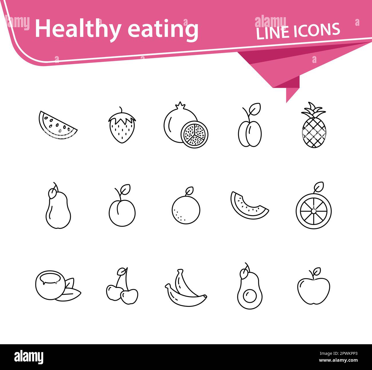 Healthy eating icons Stock Vector Image & Art - Alamy
