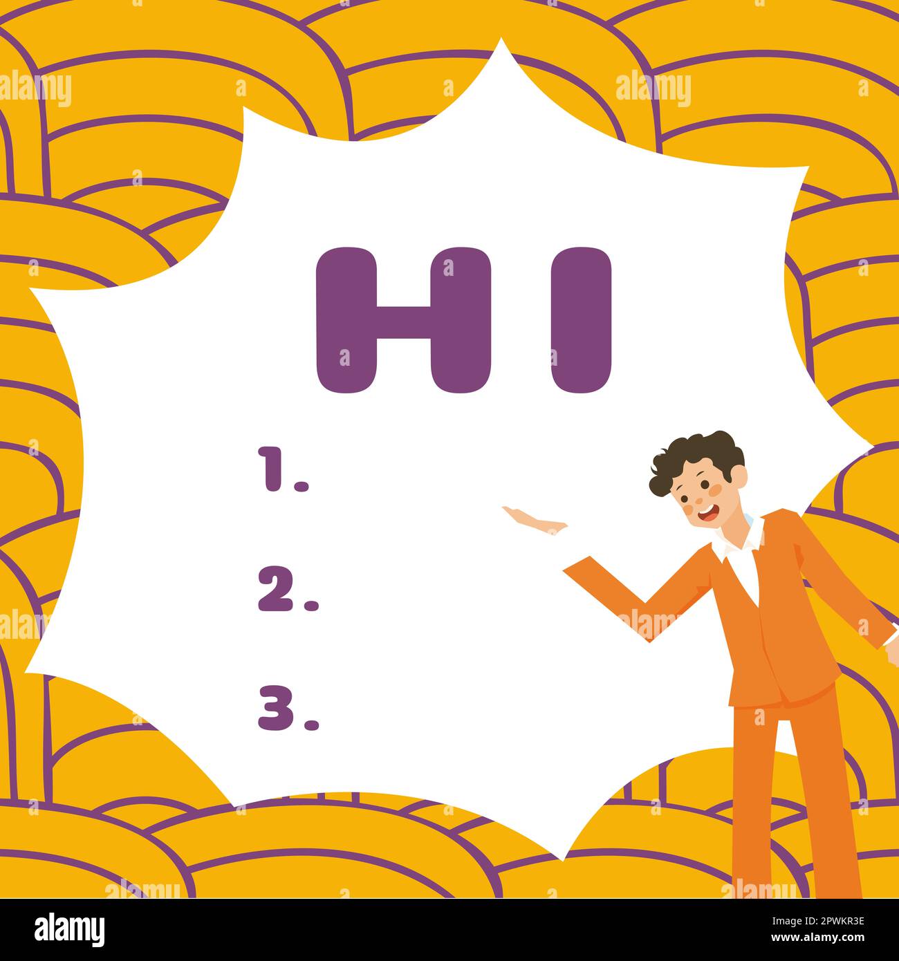 Text showing inspiration Hi, Business approach used as a greeting or to ...
