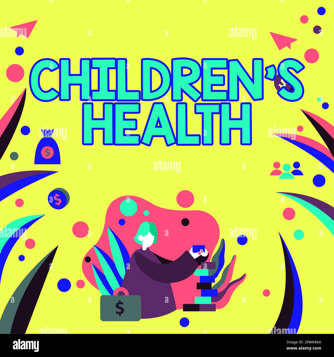 Conceptual display Children's Health, Concept meaning kid condition of ...