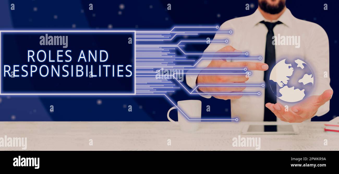 Inspiration showing sign Roles And Responsibilities, Business concept ...