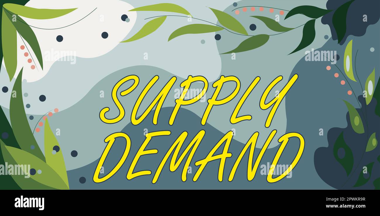 Text showing inspiration Supply Demand, Business overview Relationship ... Text showing inspiration Supply Demand, Business overview Relationship ...