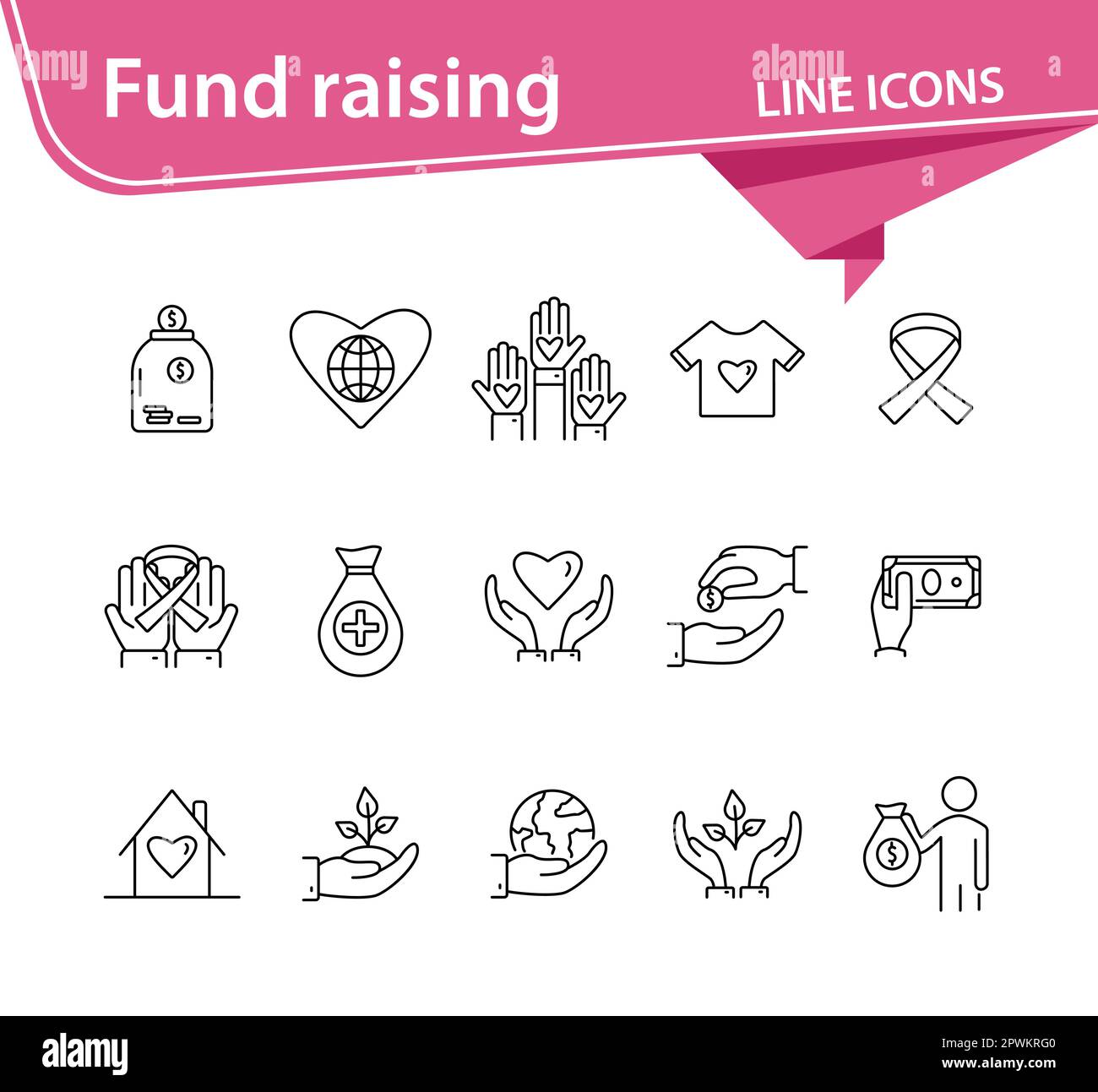 Fund raising icons Stock Vector Image & Art - Alamy