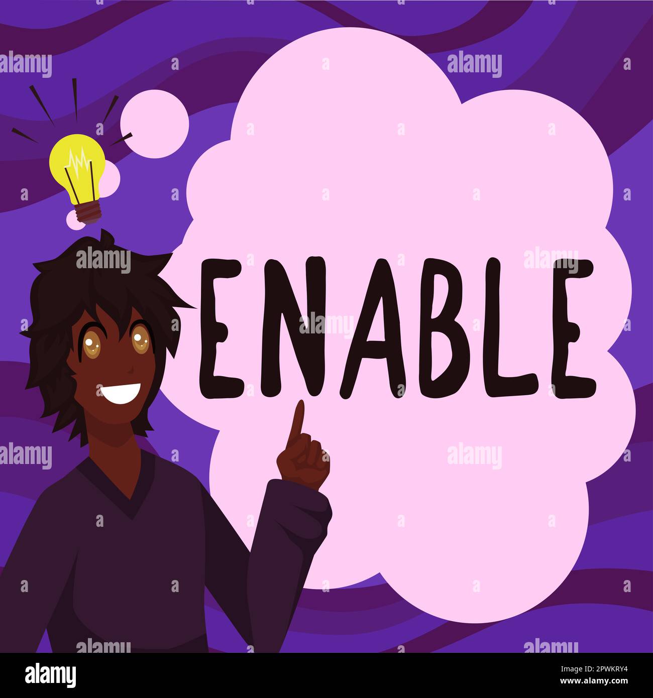 Sign displaying Enable, Concept meaning give someone or something the ...