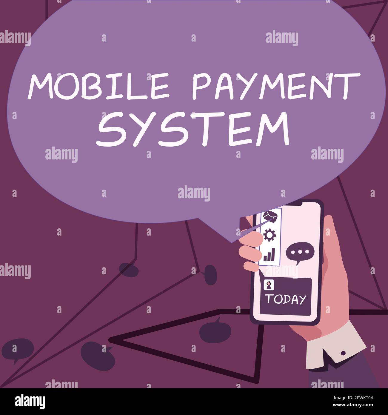 Text caption presenting Mobile Payment System, Concept meaning Payment ...
