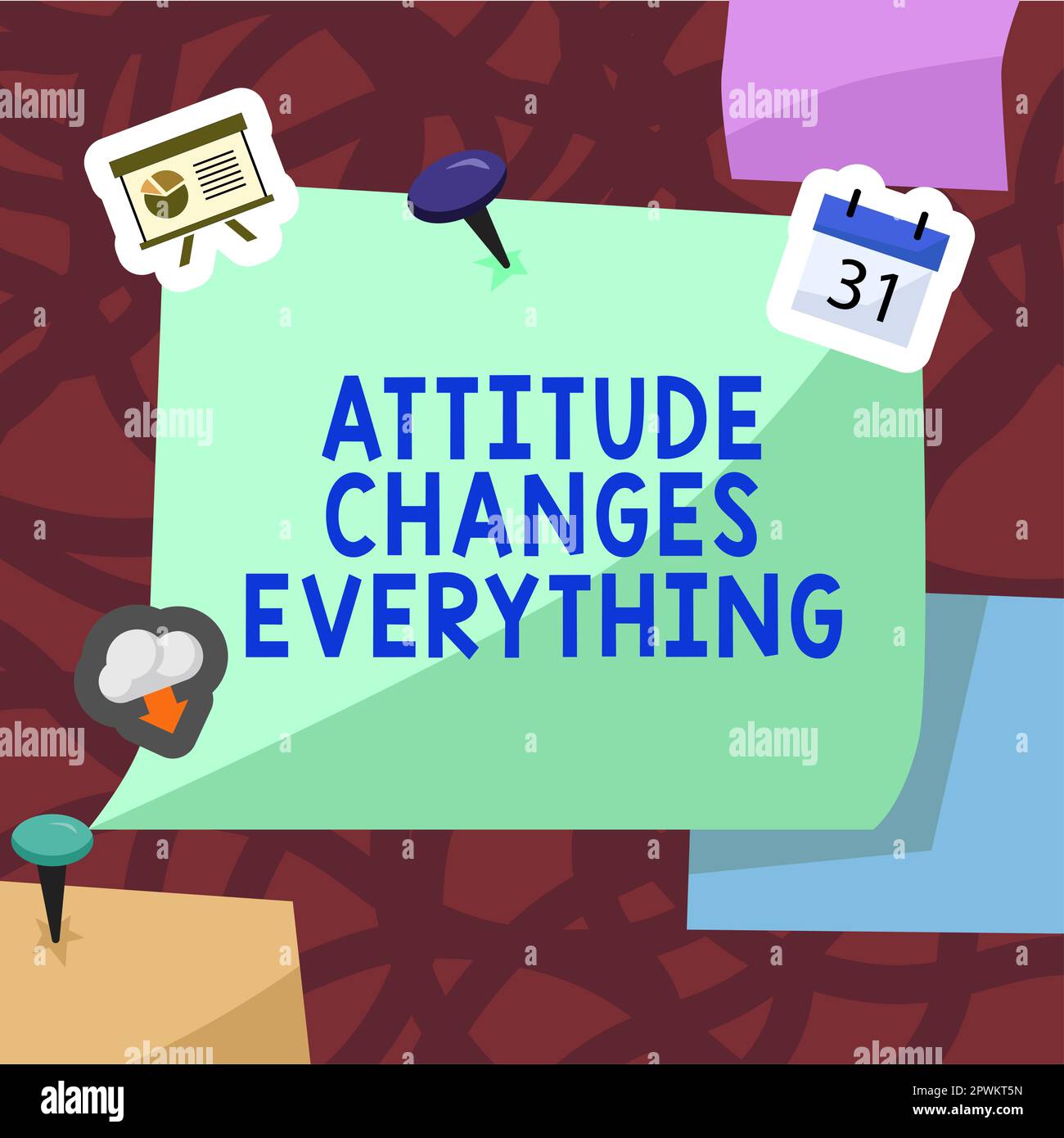 Text caption presenting Attitude Changes Everything, Business showcase ...