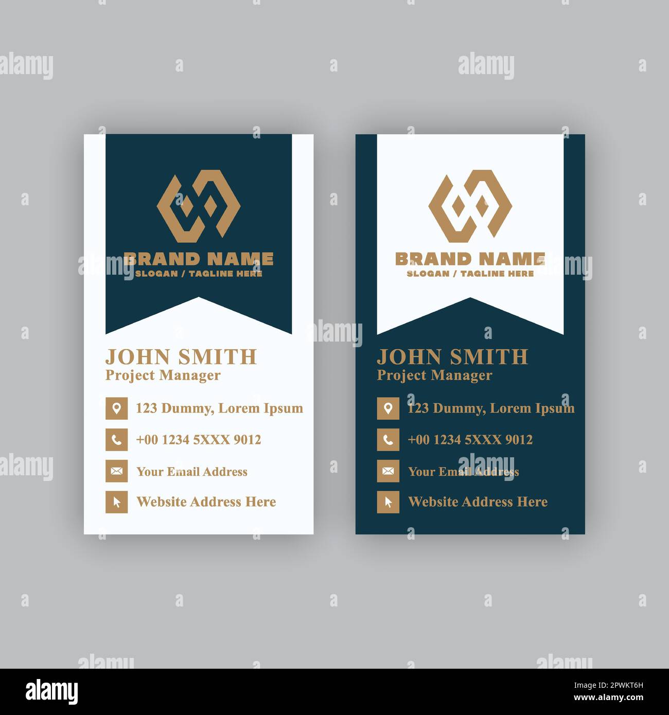 Simple, modern and elegant business card design template. Editable ...