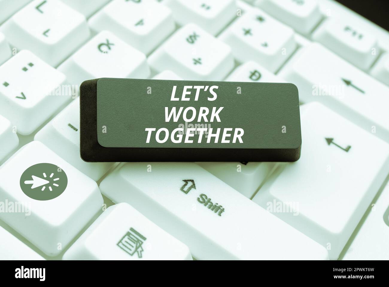 Text showing inspiration Let's Work Together, Internet Concept Unite and Join Forces to Achieve ...