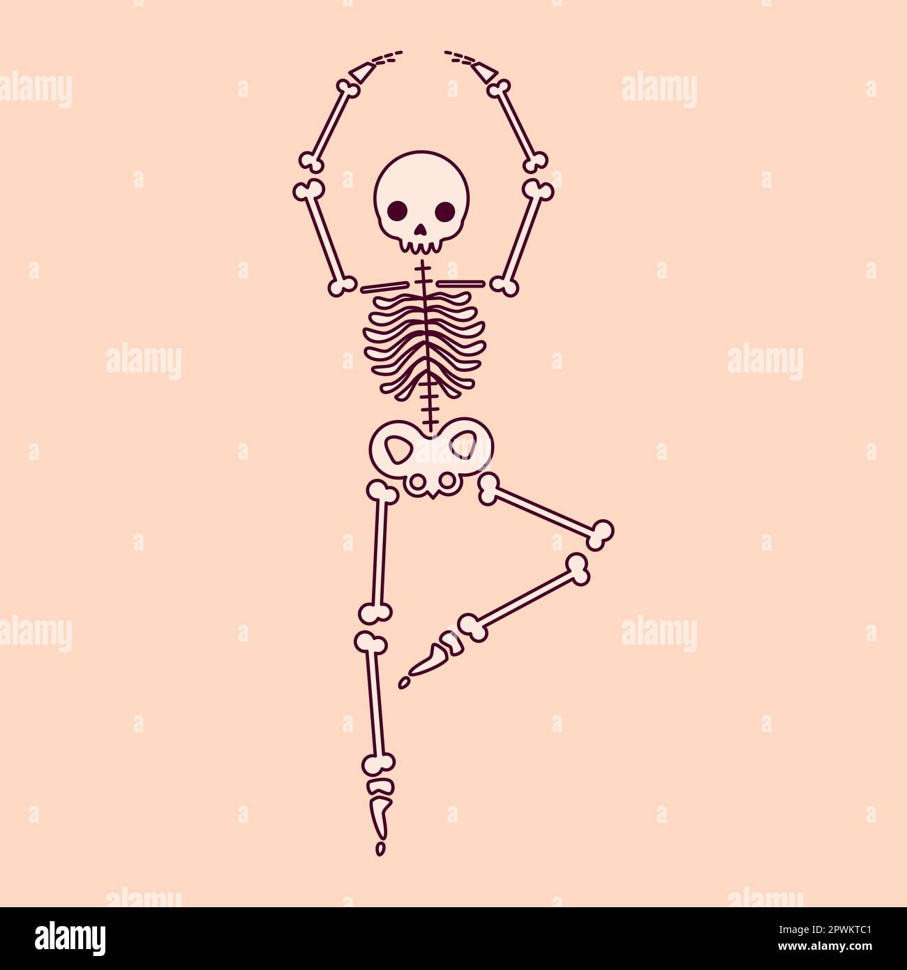 Human skeleton illustration dancing Stock Vector Images - Alamy