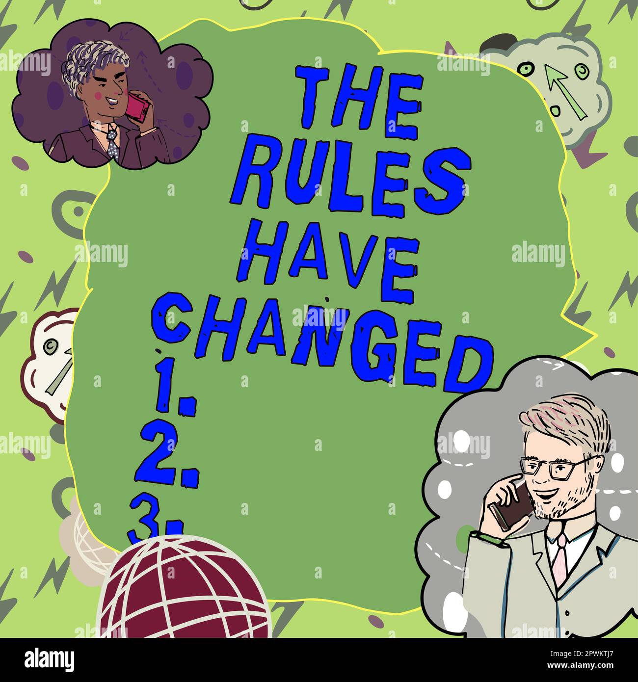 Sign displaying The Rules Have Changed, Internet Concept the agreement ...