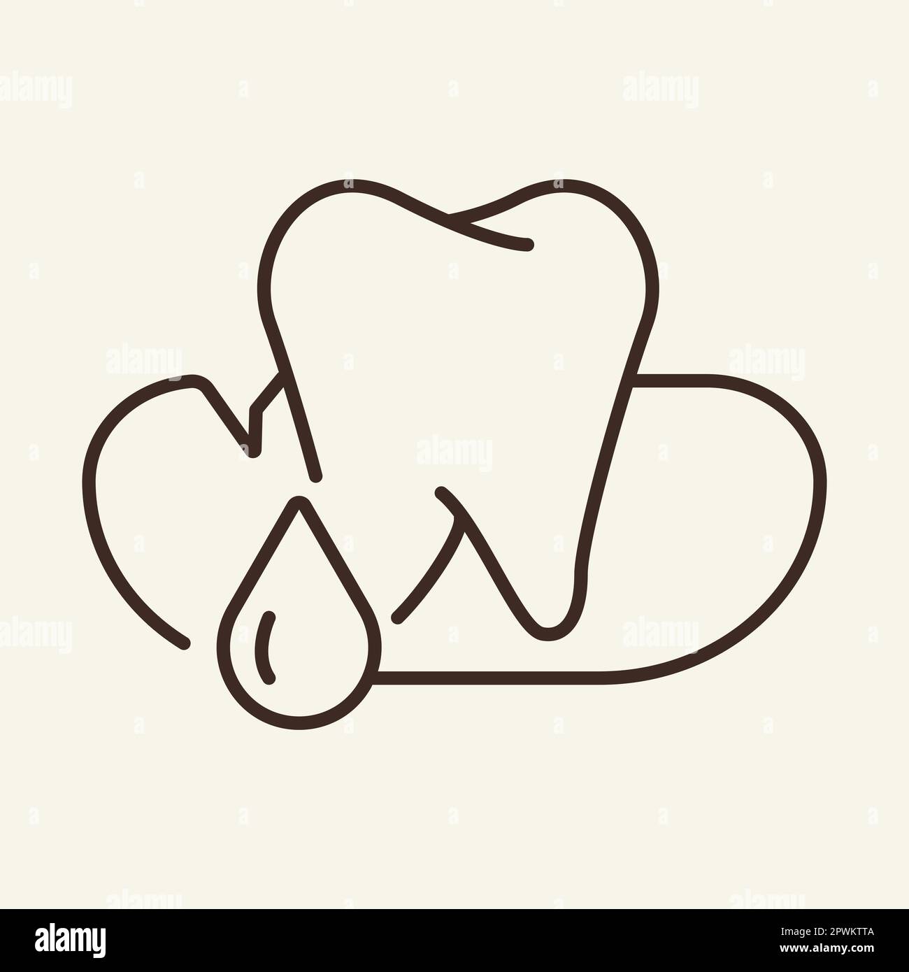 Gum bleeding line icon Stock Vector Image & Art - Alamy