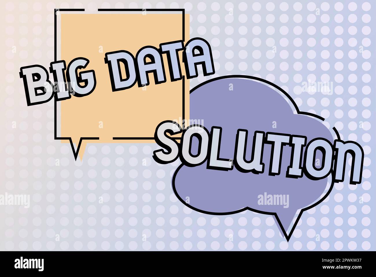 Writing displaying text Big Data Solution, Concept meaning Extracting value from huge volumes of ...