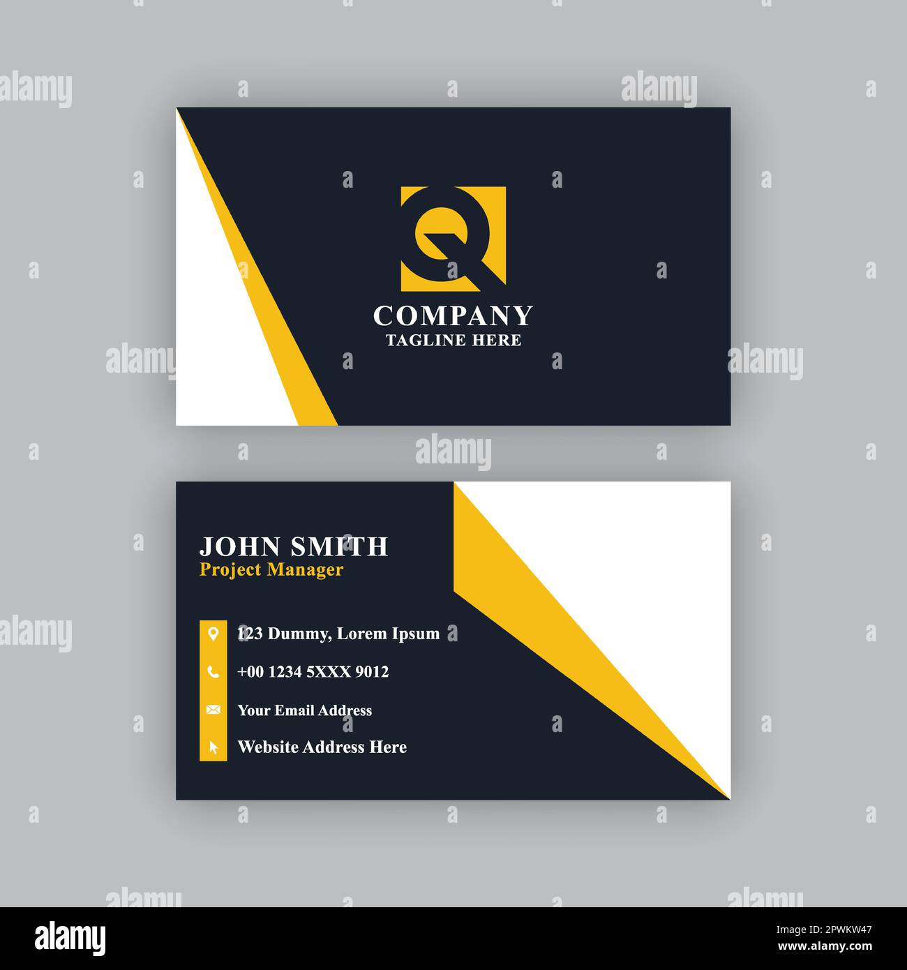 Simple, modern and elegant business card design template. Editable ...