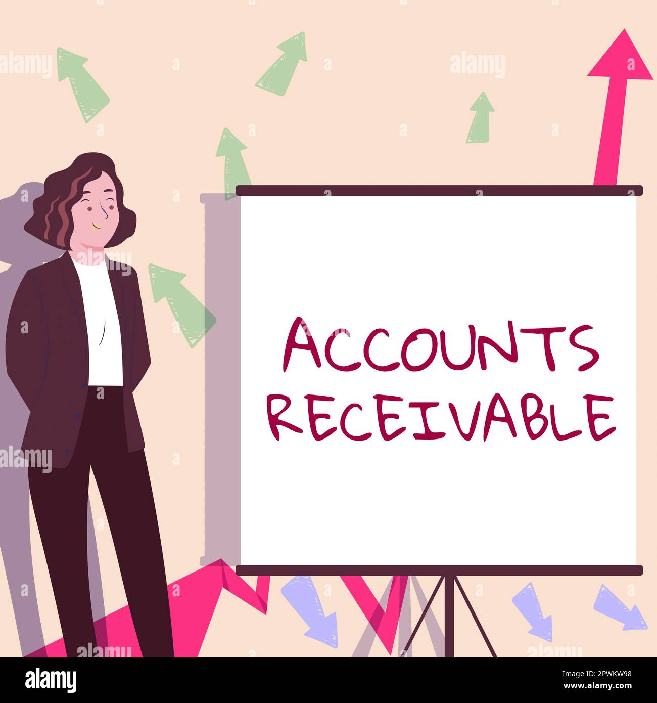 Sign displaying Accounts Receivable, Internet Concept Legal Claim of ...