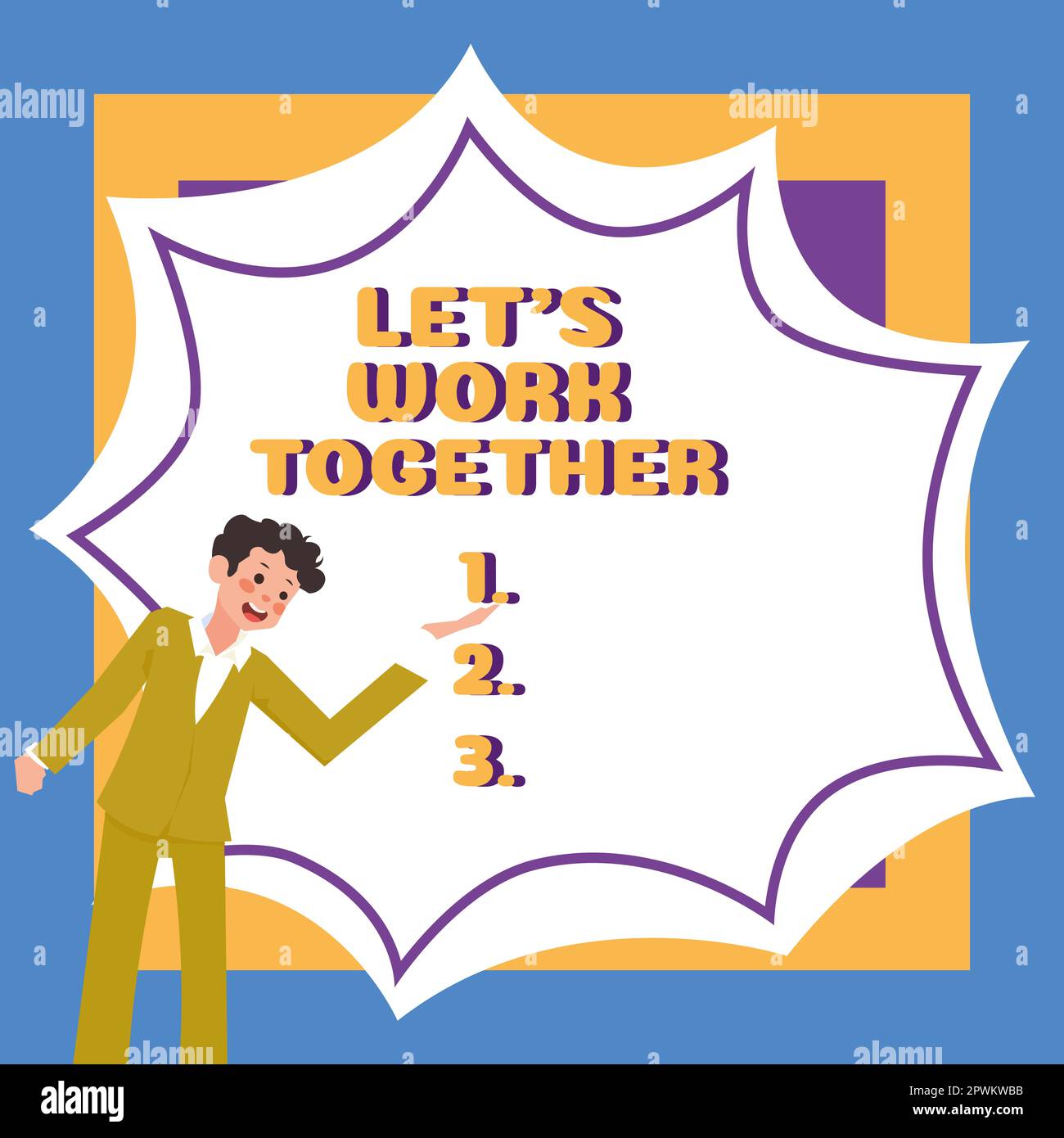 Text sign showing Let's Work Together, Business showcase Unite and Join ...