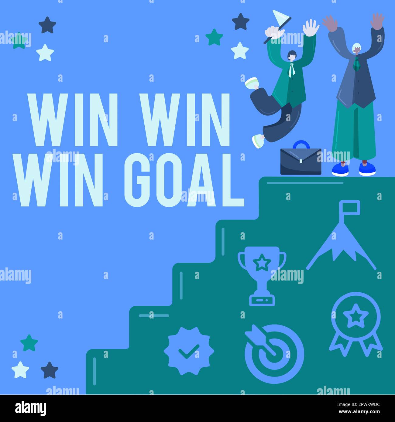 Writing displaying text Win Win Win Goal, Business idea Approach that ...