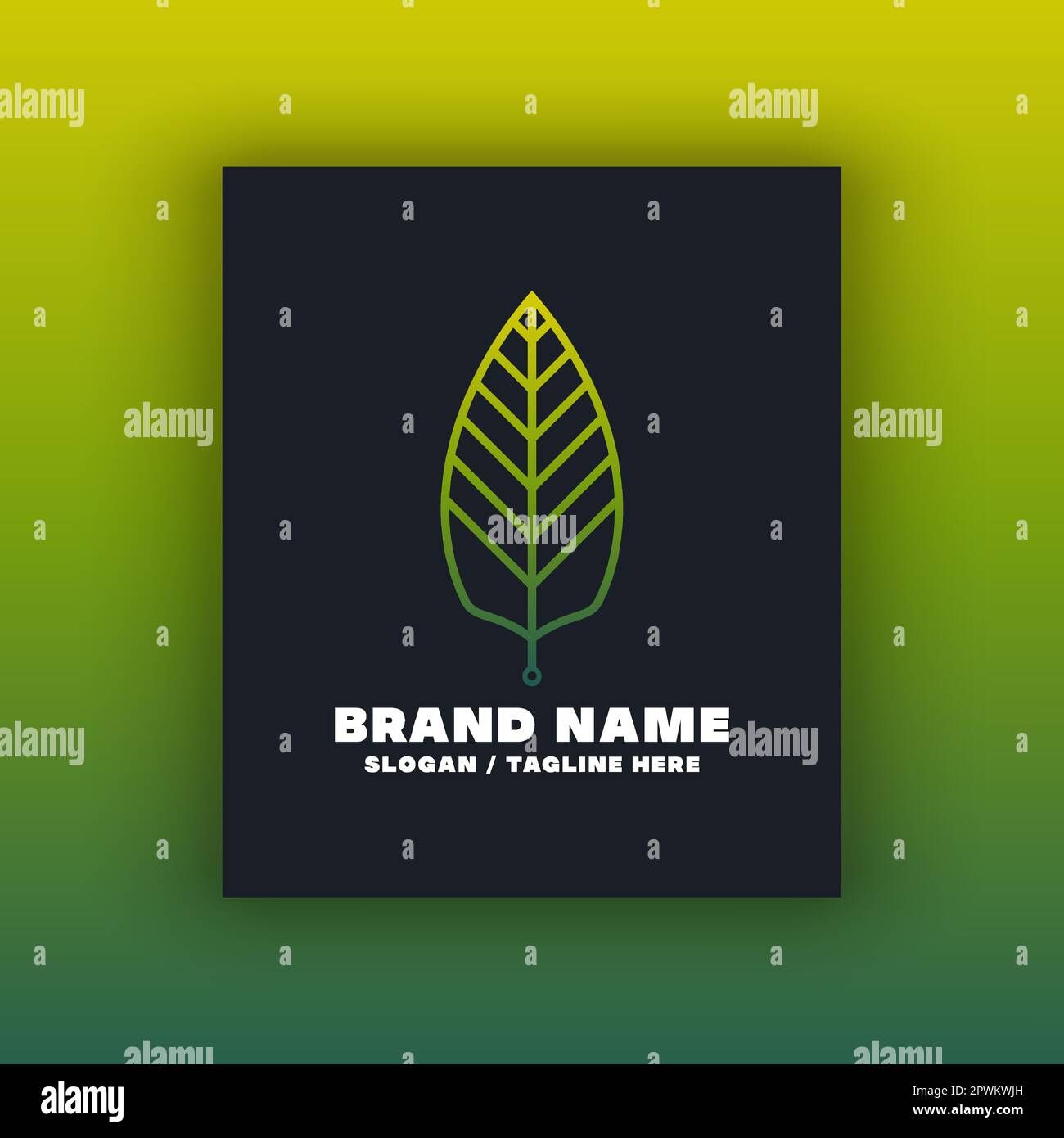 Tree leaf pattern logo design template. Editable, resizable, vector ...