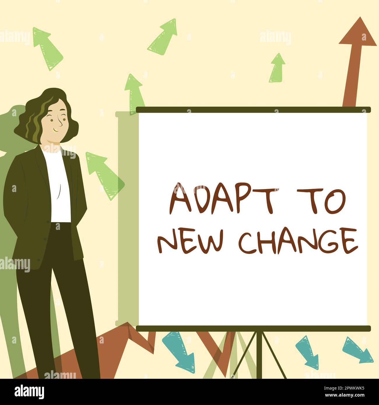 Hand writing sign Adapt to New Change, Business overview Get Used to ...