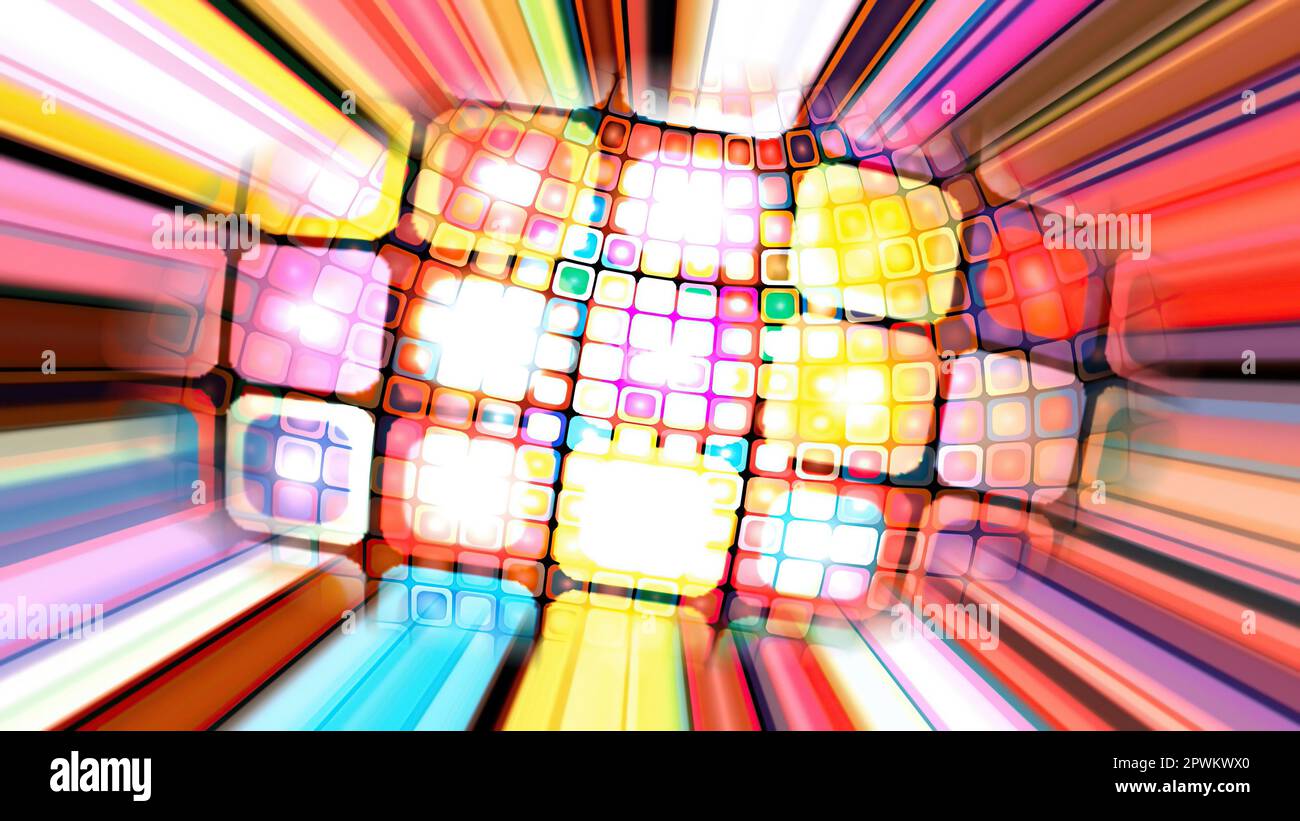 Colorful pixels on rotating sphere Stock Photo - Alamy