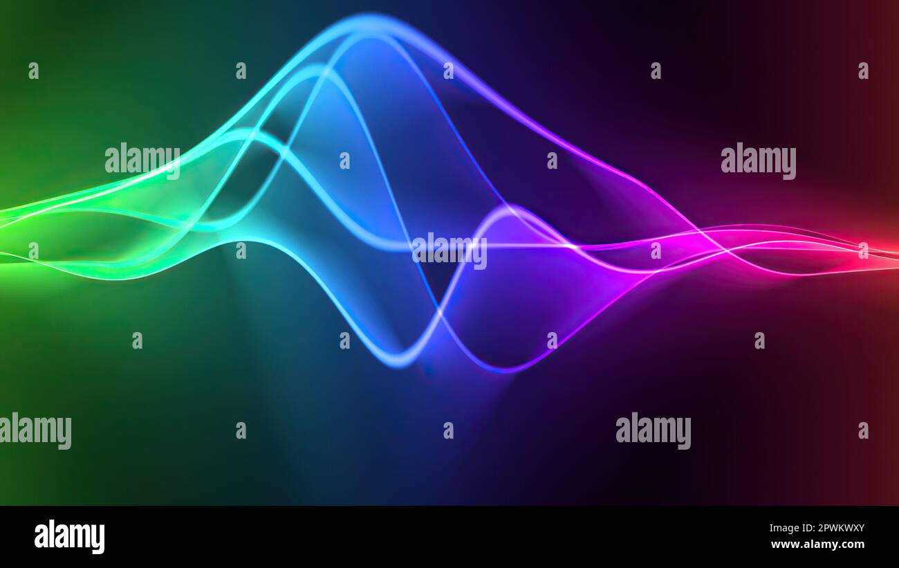 Wave line flowing rainbow color Stock Photo - Alamy
