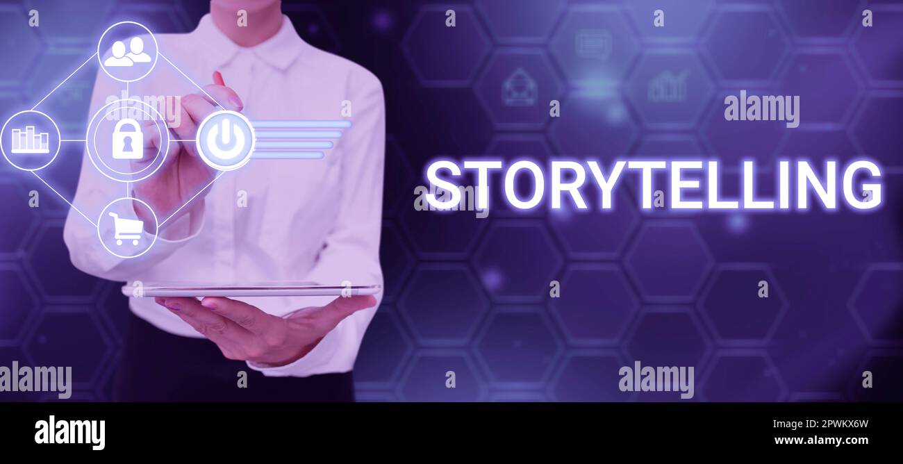 Inspiration showing sign Storytelling, Business idea social and ...