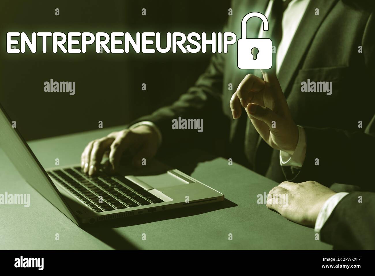 Text showing inspiration Entrepreneurship, Business concept Process of ...