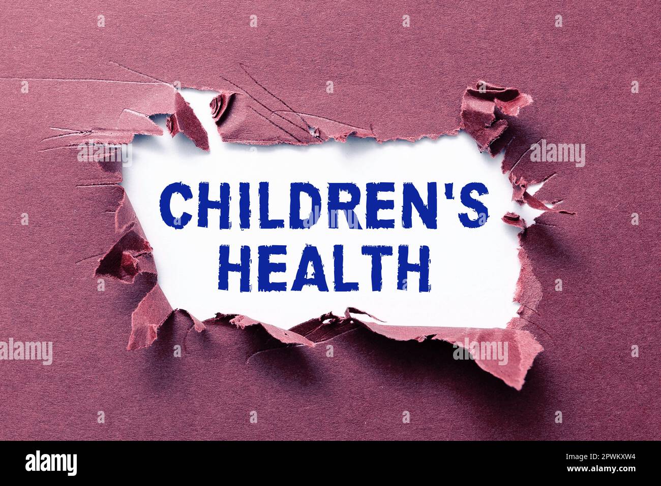 Hand writing sign Children's Health, Conceptual photo kid condition of ...