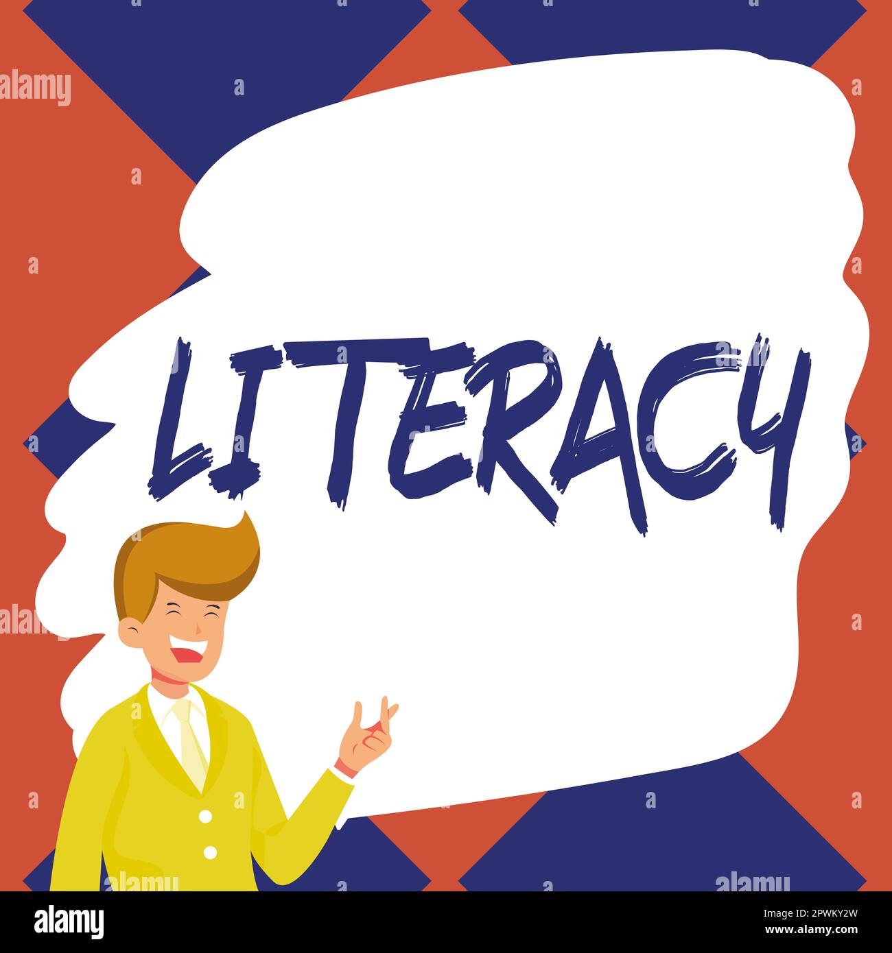 Writing displaying text Literacy, Internet Concept ability to read and ...