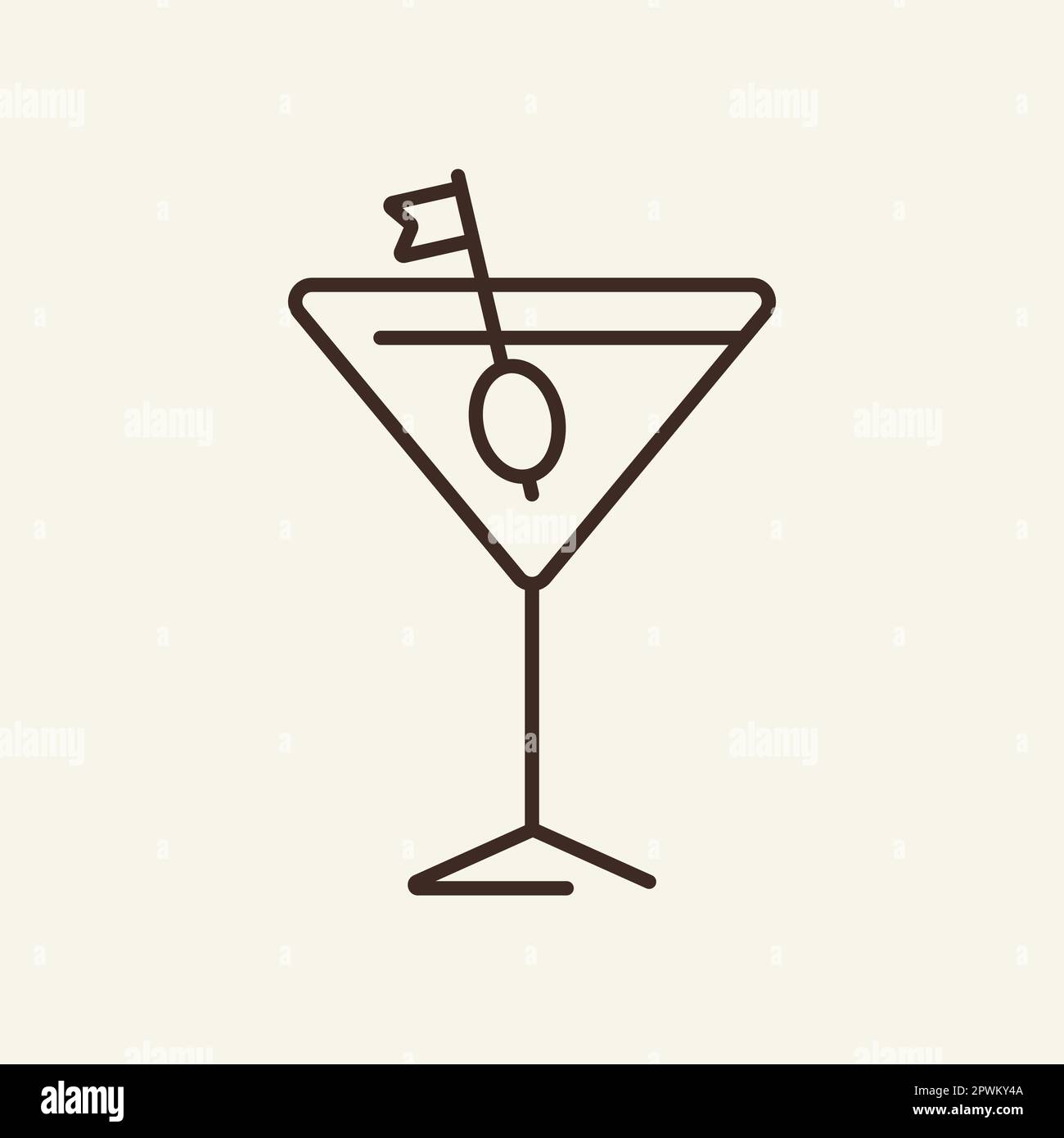 Dry martini line icon Stock Vector Image & Art - Alamy