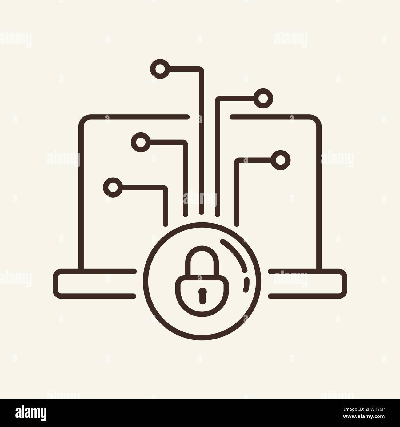 Office computer closed sign Stock Vector Images - Alamy