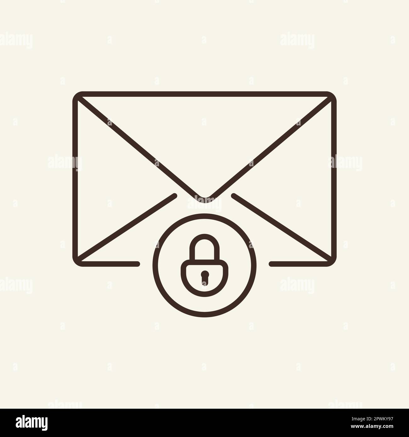Closed envelope email line Stock Vector Images - Alamy