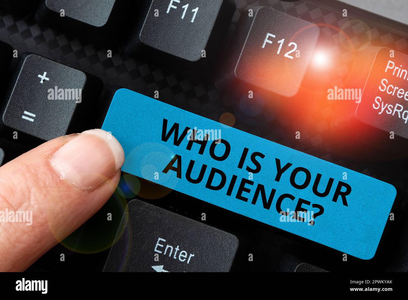 Hand writing sign Who Is Your Audience, Concept meaning who is watching ...