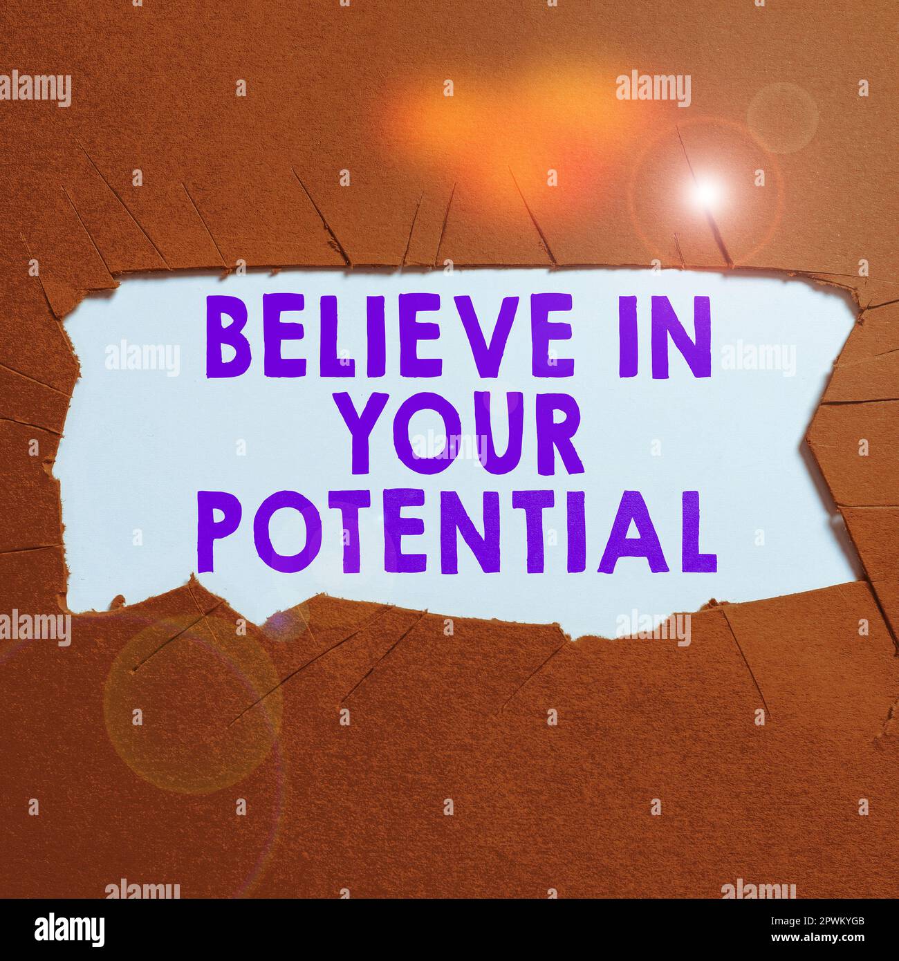 Hand writing sign Believe In Your Potential, Business overview Have ...