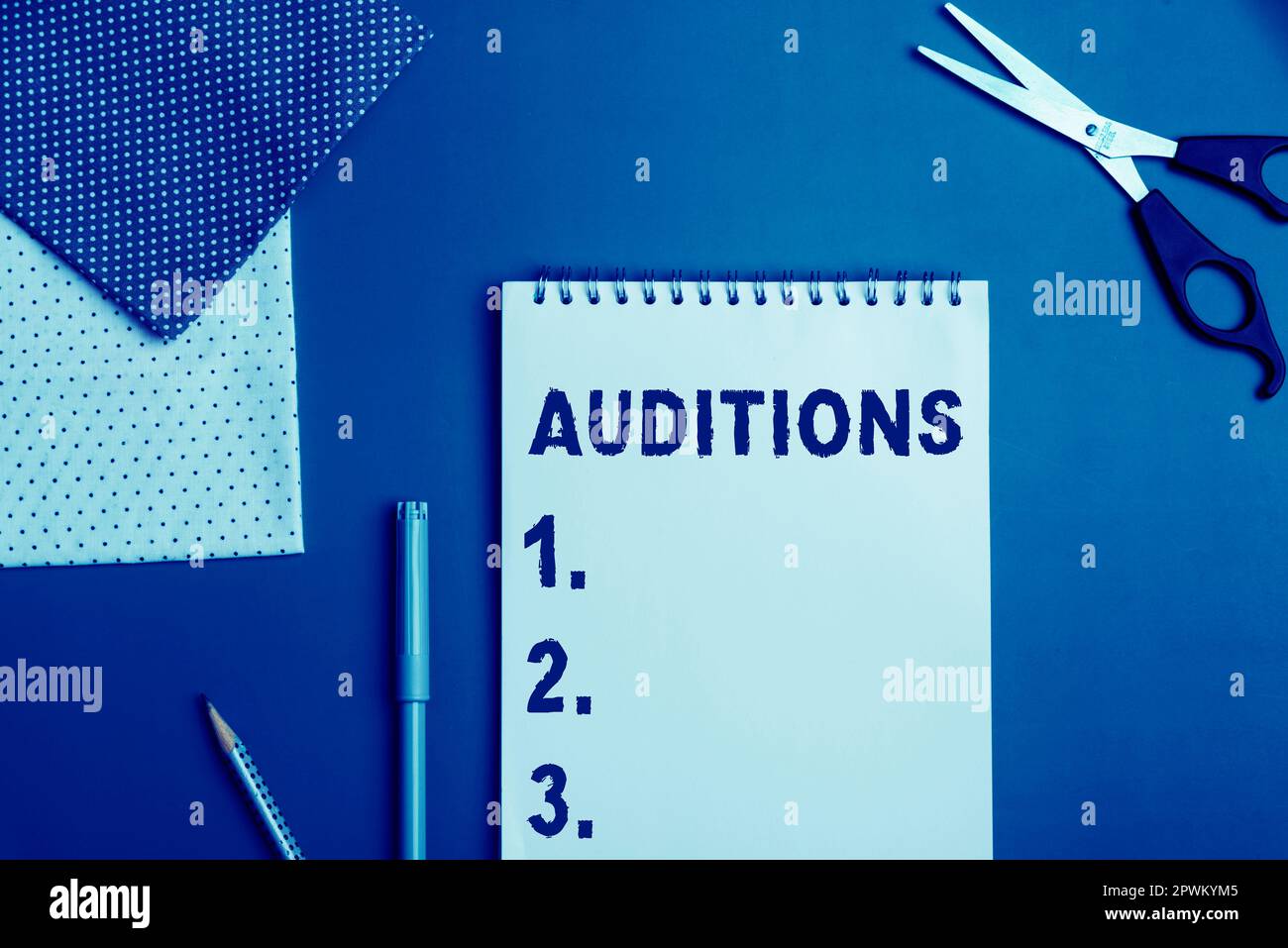 Writing displaying text Auditions, Concept meaning a trial performance ... Writing displaying text Auditions, Concept meaning a trial performance ...