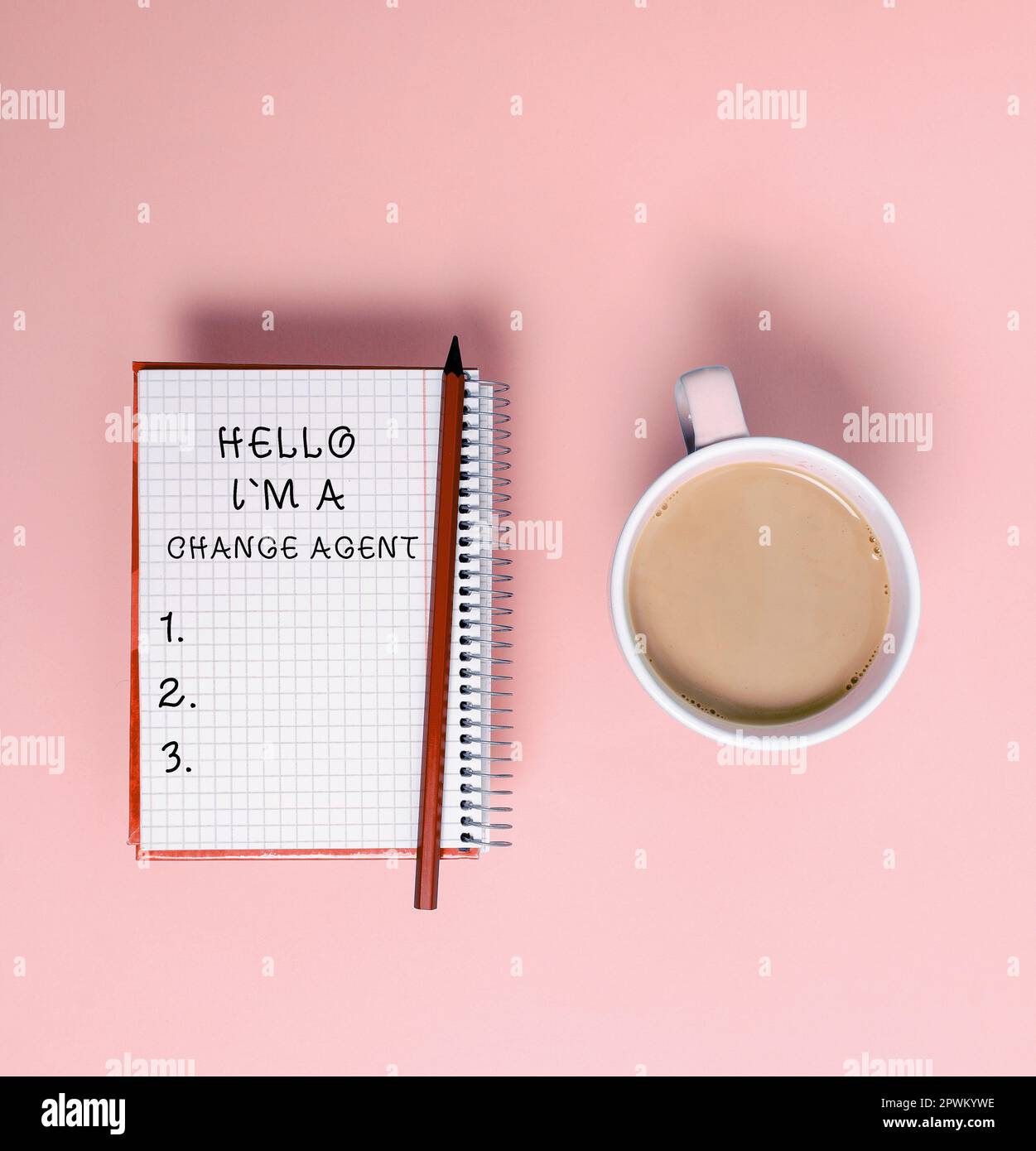 Conceptual caption Hello I'M A Change Agent, Business overview someone or something that brings ...