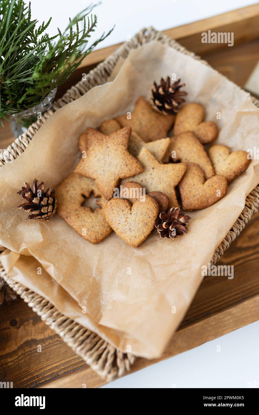 Preparation of gingerbread, different gingerbreads of different shapes ...