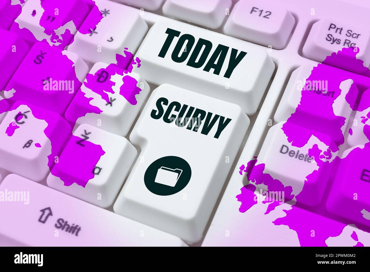 Sign displaying Scurvy, Word Written on disease caused by a lack of ...