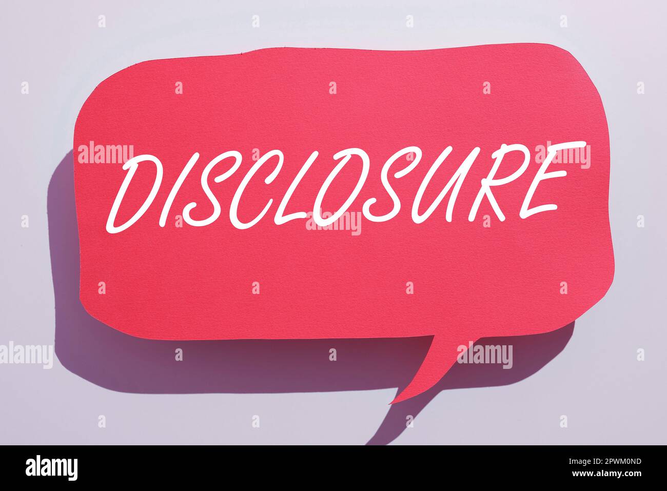 Conceptual caption Disclosure, Business approach The action of making ...