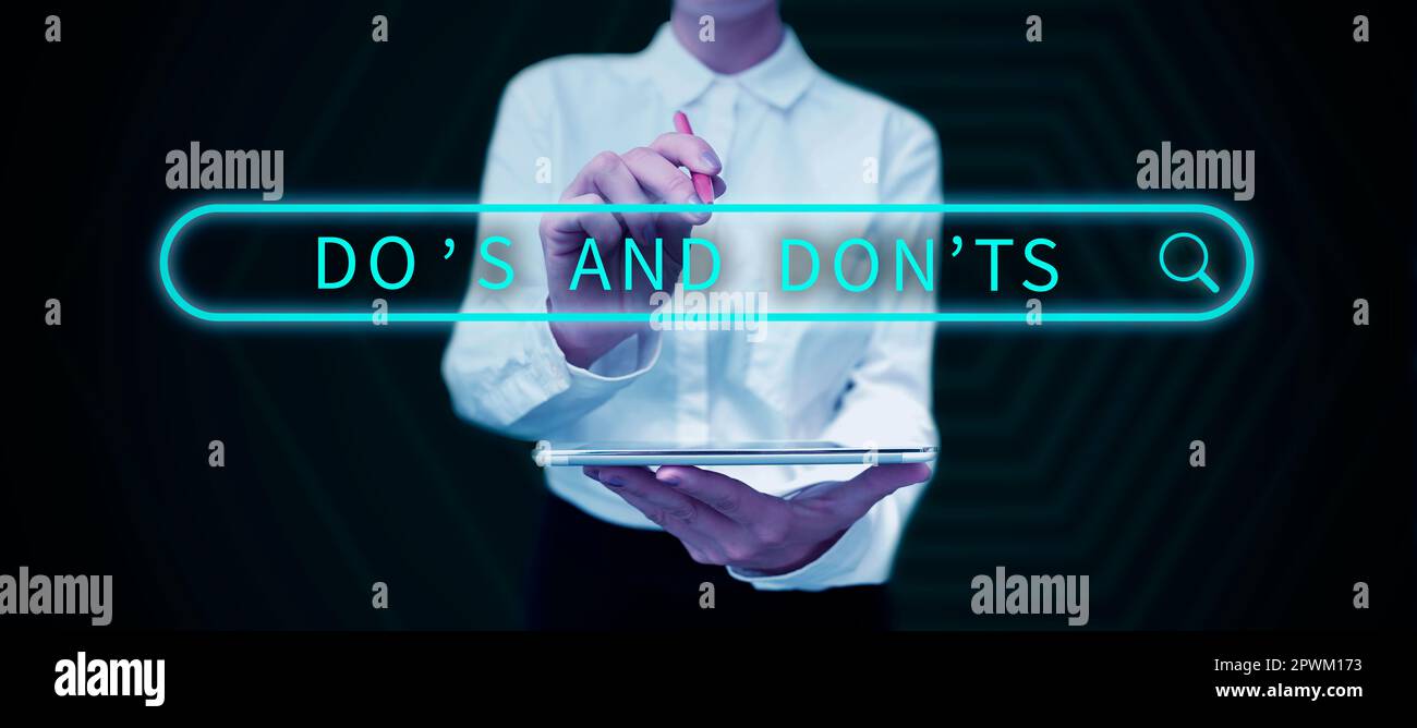 Writing displaying text Do's And Don Ts, Internet Concept Confusion in ...