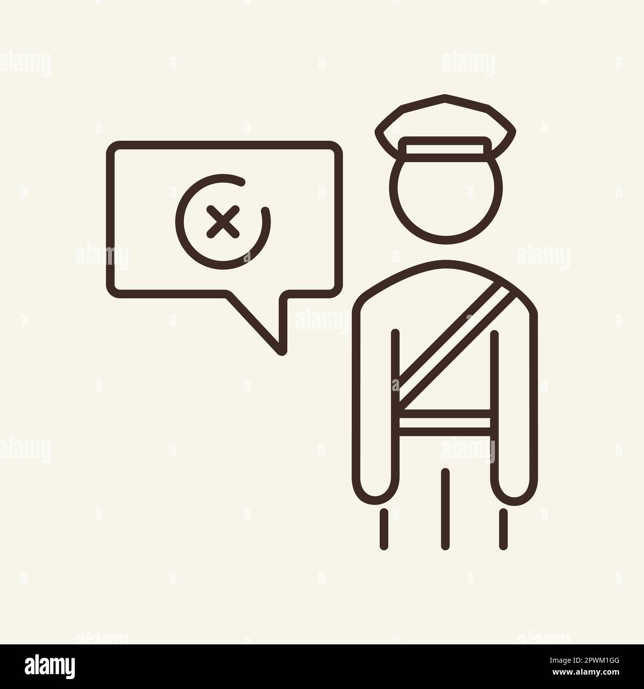 Customs prohibit line icon Stock Vector Image & Art - Alamy